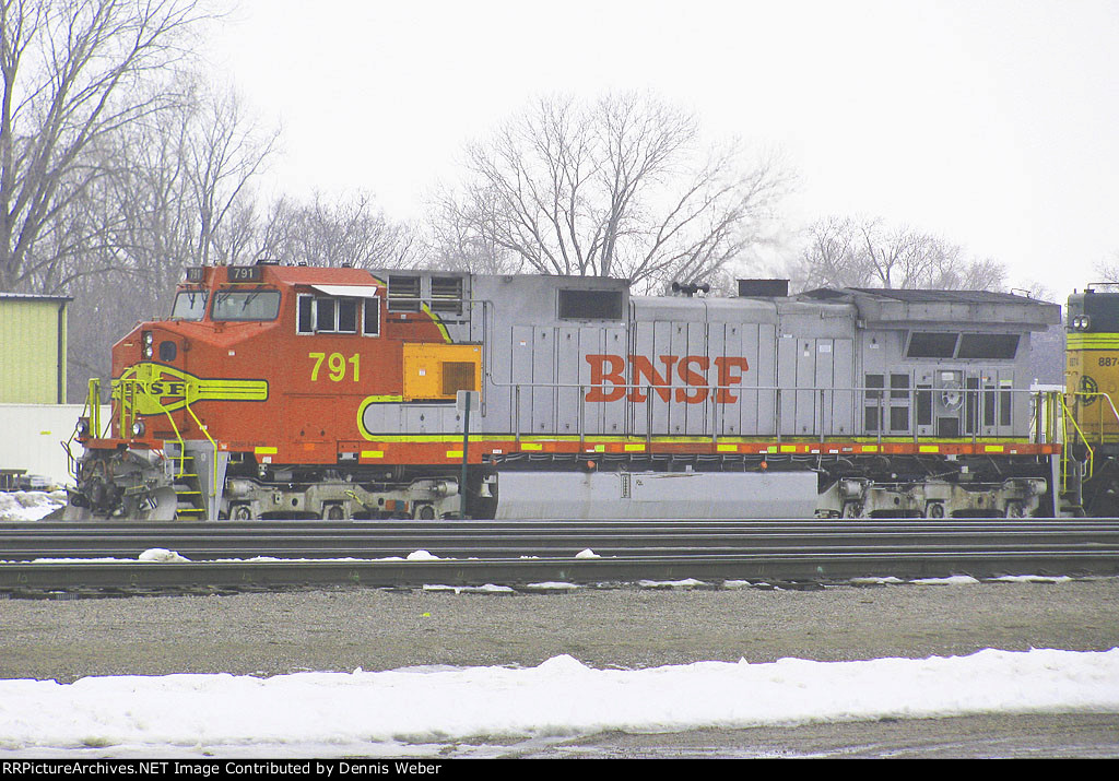 Red/Silver 791, BNSF's Aurora Sub.